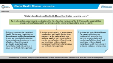 OpenWHO.org - Health Cluster coordination