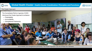 OpenWHO.org - Health Cluster coordination